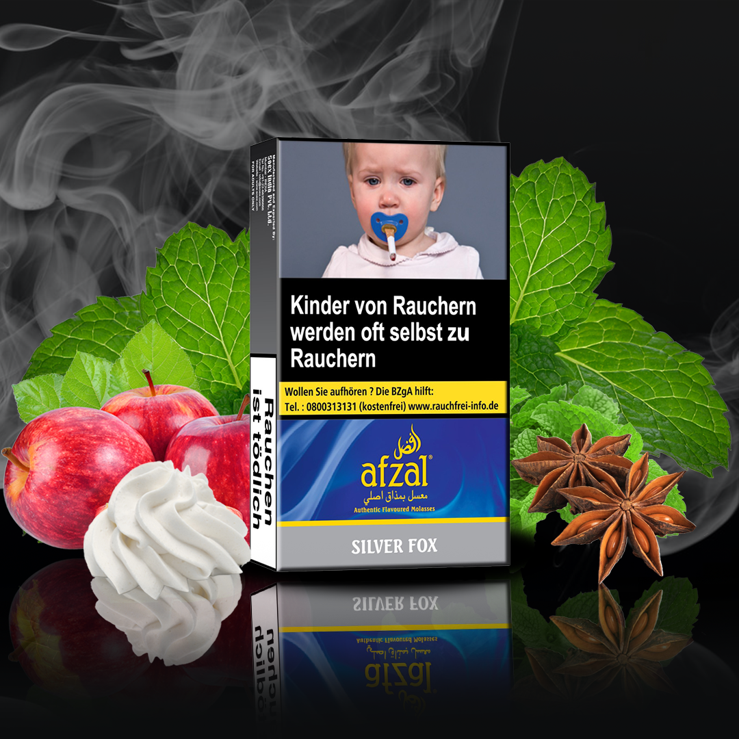 AFZAL Shishatabak "SILVER FOX" - 20g – B&B Hookah Shop